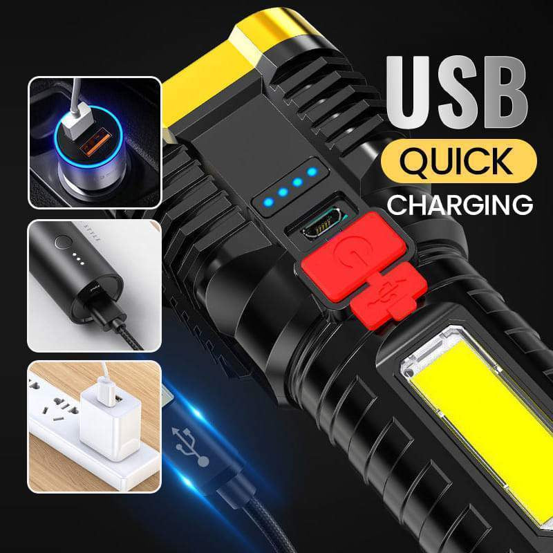 Ultra Bright Waterproof Outdoor LED Flashlight with Side Lamp – EnviroColor
